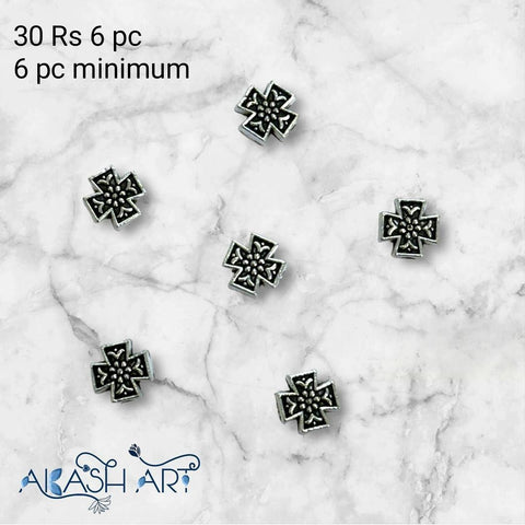 Metal Clover beads | Size : 5mm | 6pcs – Akash Art Jewellers